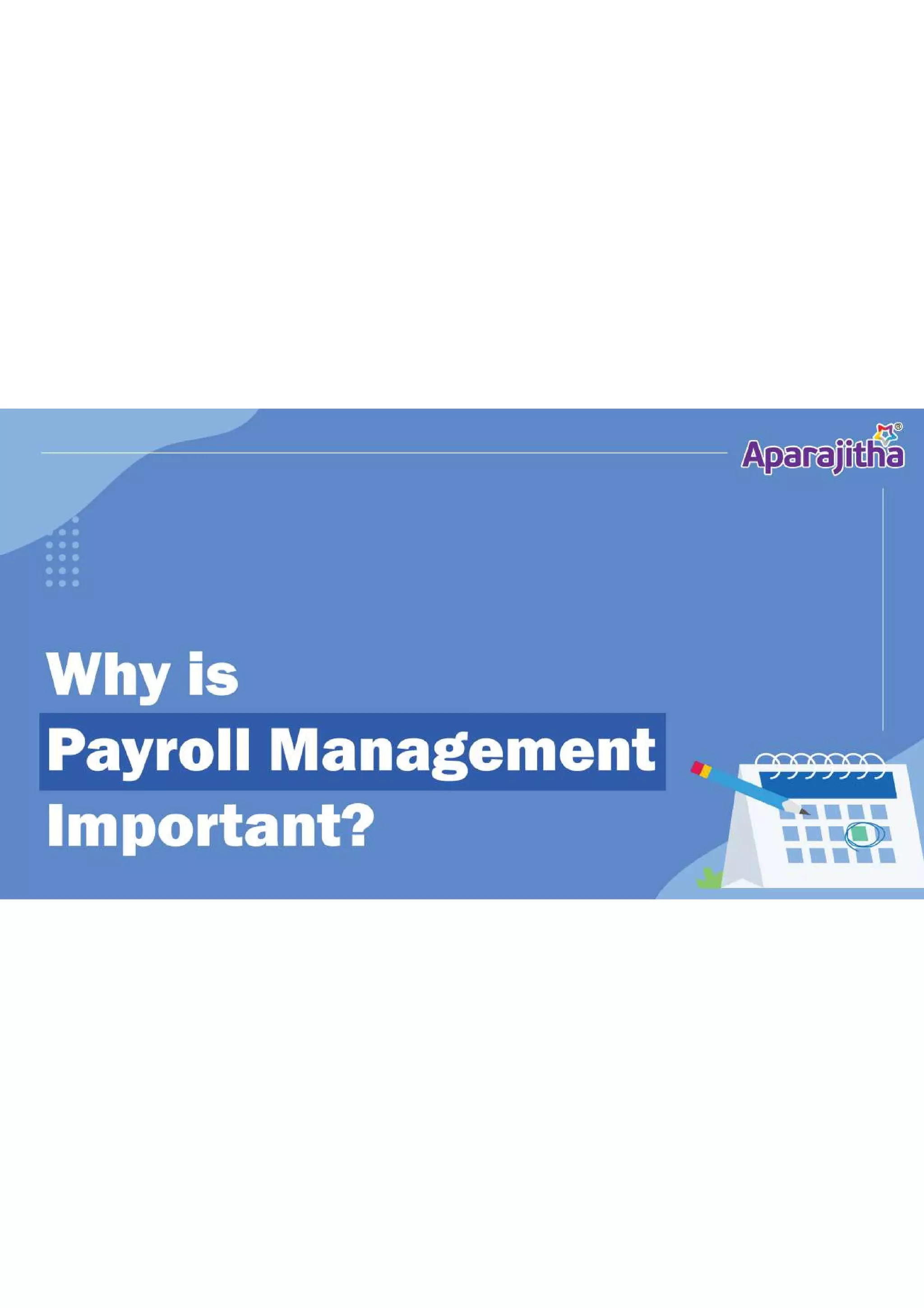 Why is Payroll Management Important? | PDF