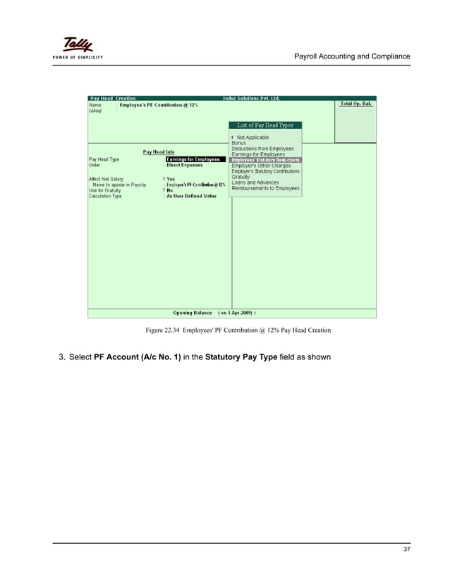 Payroll accounting in tally erp 9 | PDF
