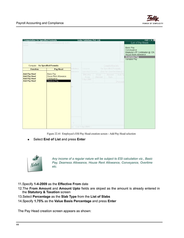 Payroll accounting in tally erp 9 | PDF
