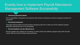 Streamlining Canadian Payroll and Attendance Management Software! | PPT