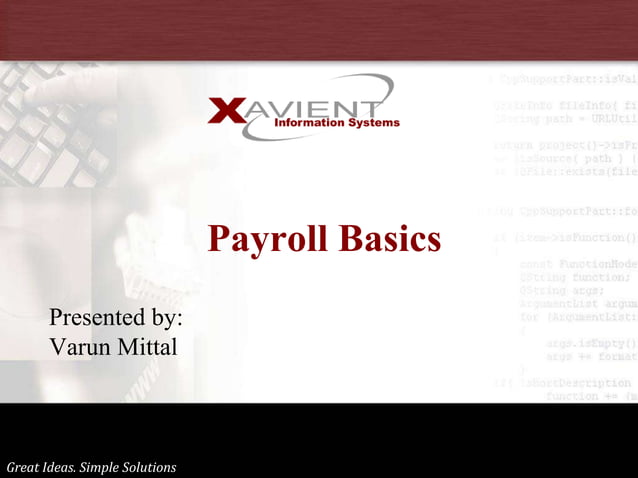 Payroll basic | PPTX