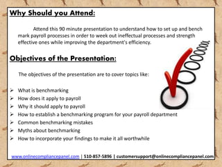 Payroll benchmarking cut costs, improve efficiency | PPT