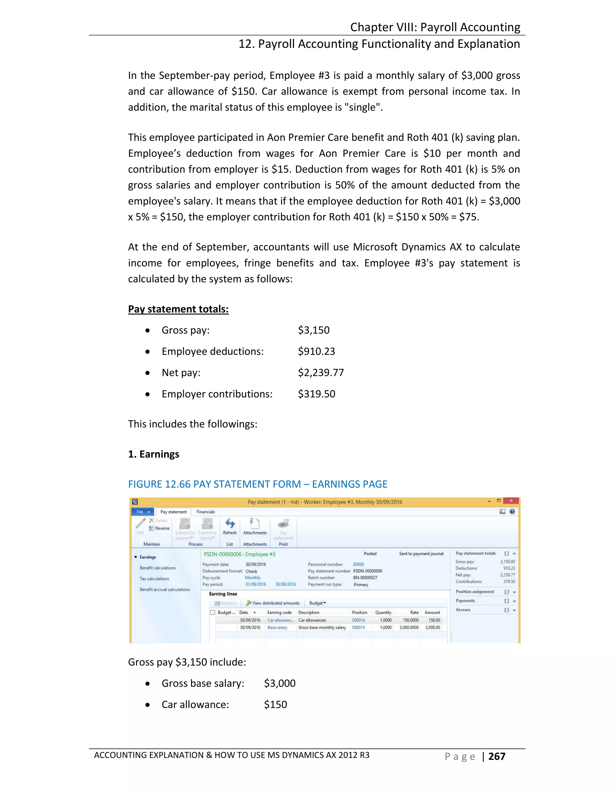 Payroll calculation and accounting entry explanation | PDF