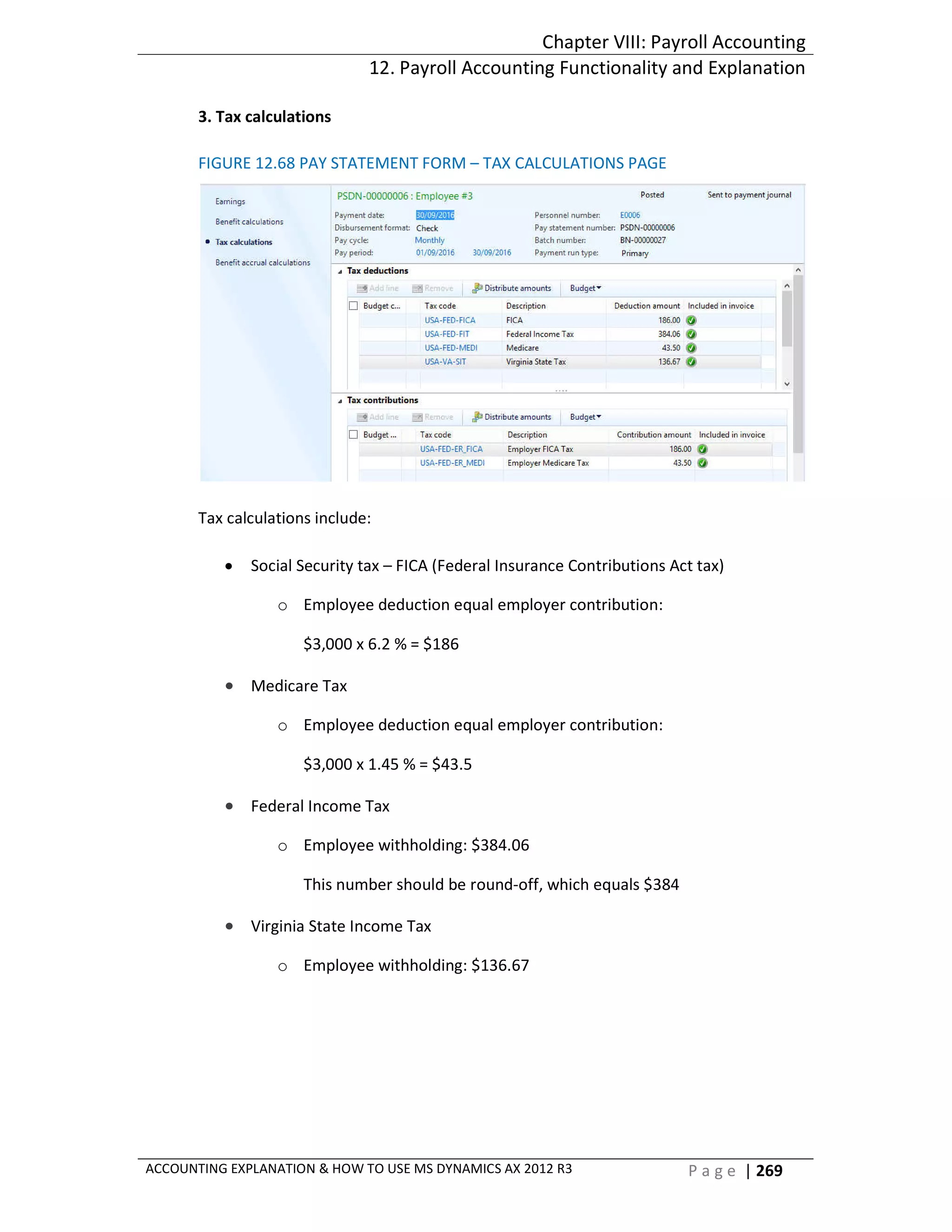 Payroll calculation and accounting entry explanation | PDF