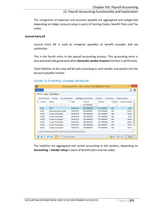 Payroll calculation and accounting entry explanation | PDF