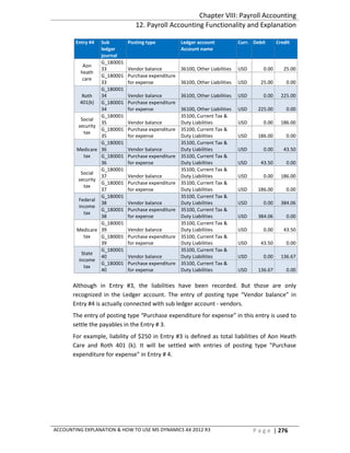 Payroll calculation and accounting entry explanation | PDF