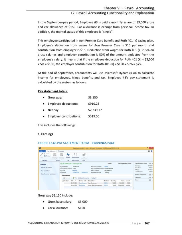 Payroll calculation and accounting entry explanation | PDF