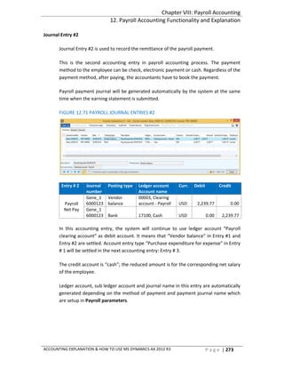 Payroll calculation and accounting entry explanation | PDF