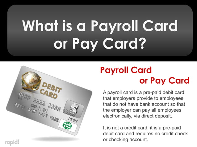 Payroll Cards 101 | PPTX | Credit Cards | Personal Debt