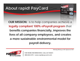 The Basics of Paycards / Payroll Cards | PDF