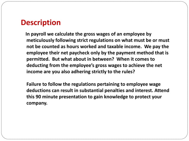 Payroll Deductions:What Can and Cannot be Deducted from an Employee’s ...