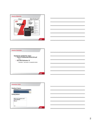 Payroll fundamentals presentation | PDF