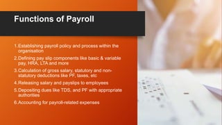 PAyroll in Tally primeEstablishing payroll policy and process within ...