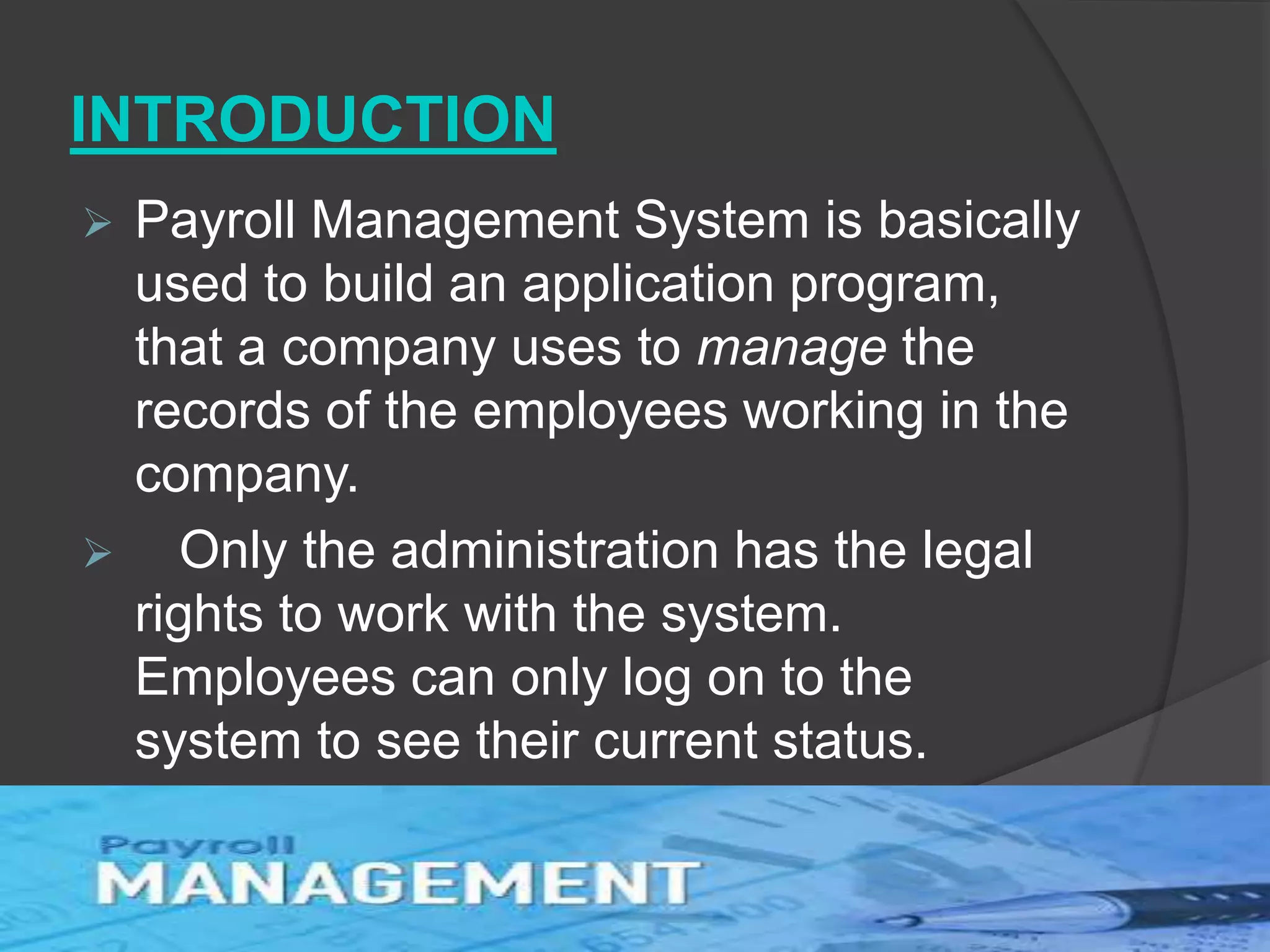 Payroll management presentation | PPTX