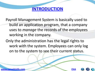 Payroll management Ppt | PPTX
