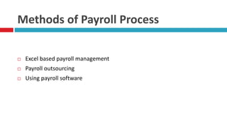 Payroll Management- Stages, Challenges and Methods of Payroll | PPTX