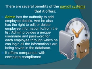 Payroll management system | PPTX