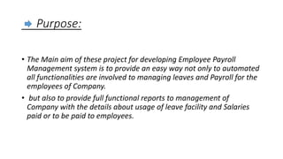 Payroll management system for Employee | PPTX
