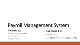 Payroll Management System | Project Demonstration | PPT