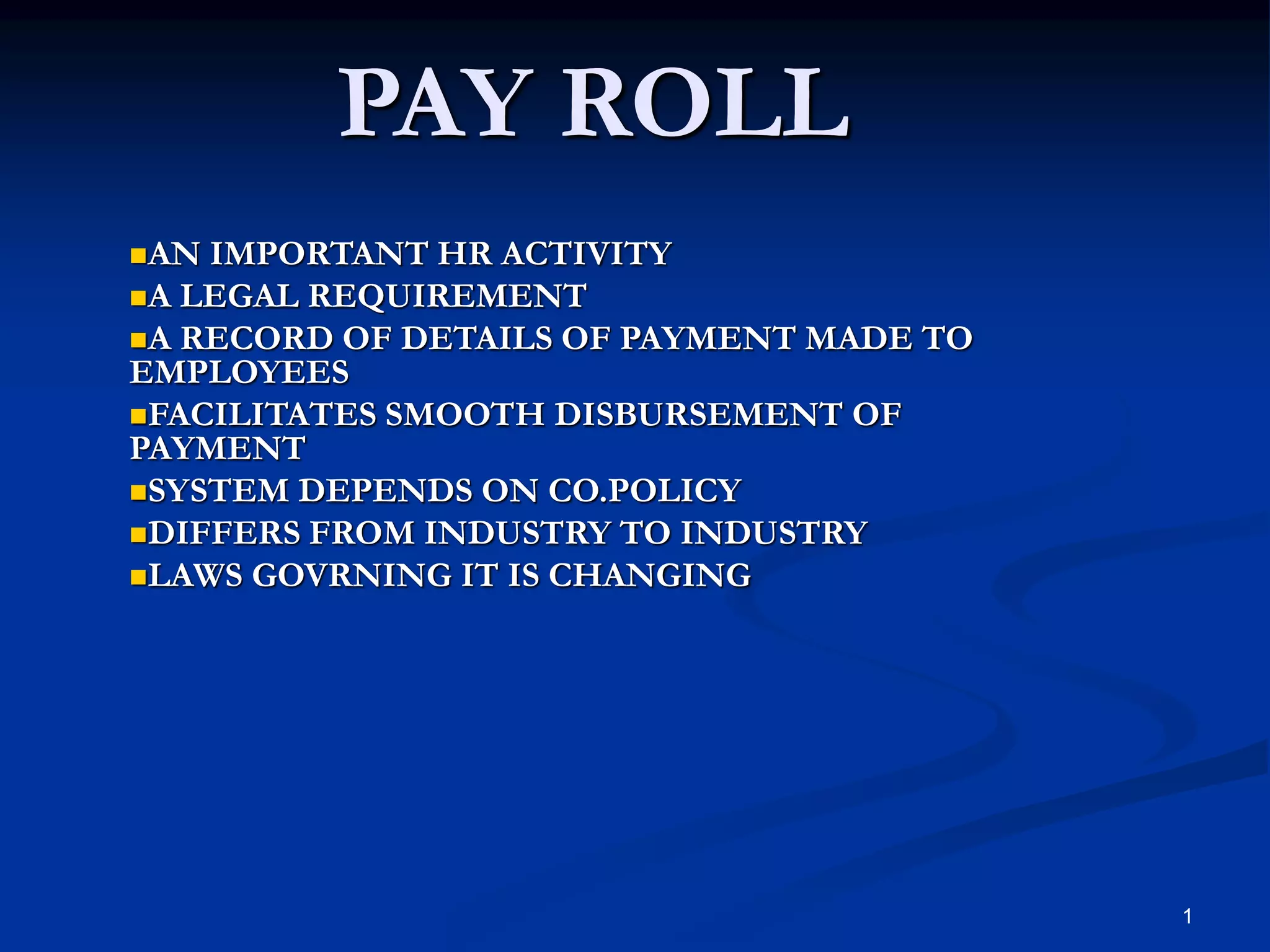 Payroll ppt | PPT