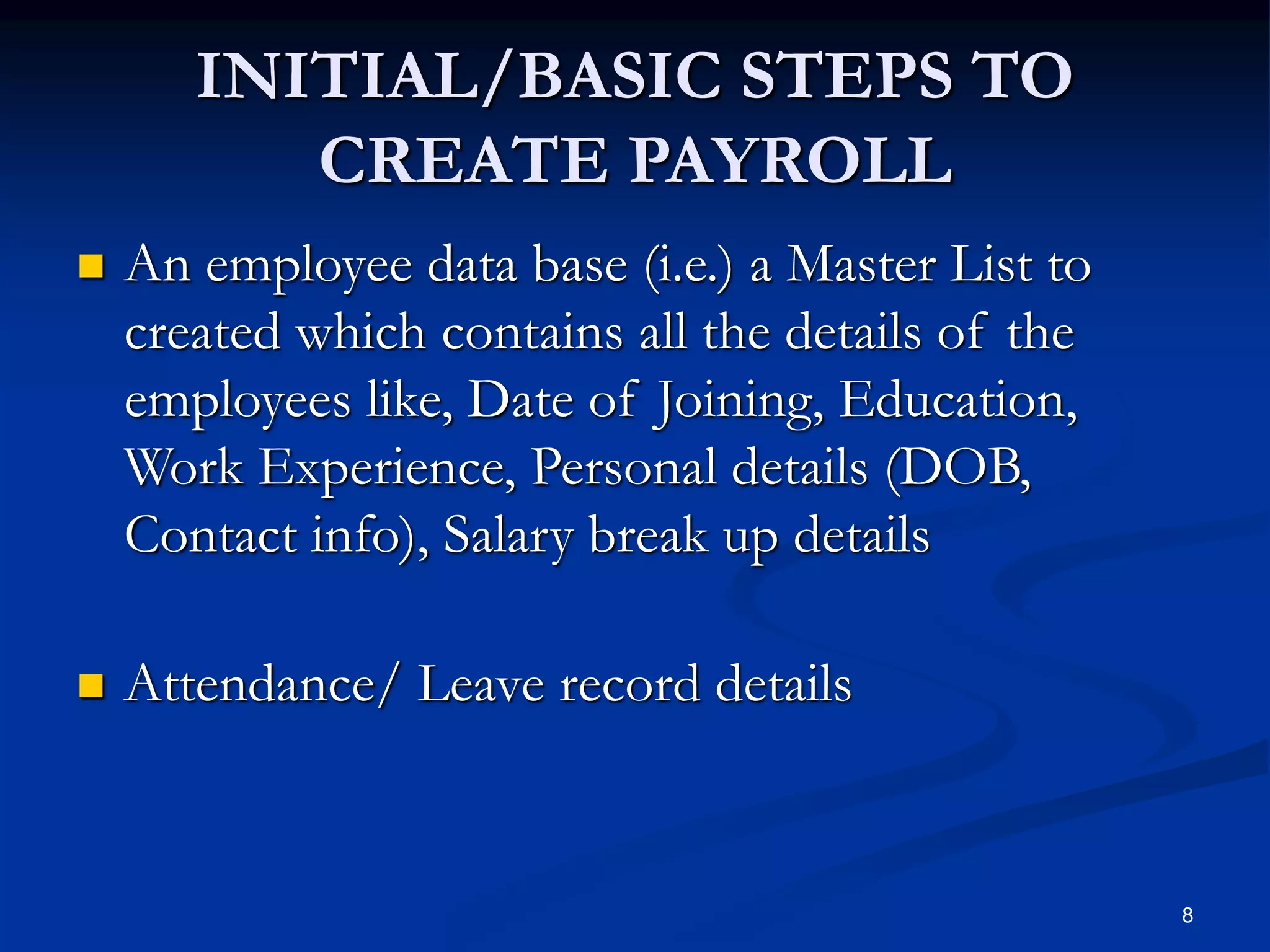 Payroll ppt | PPT