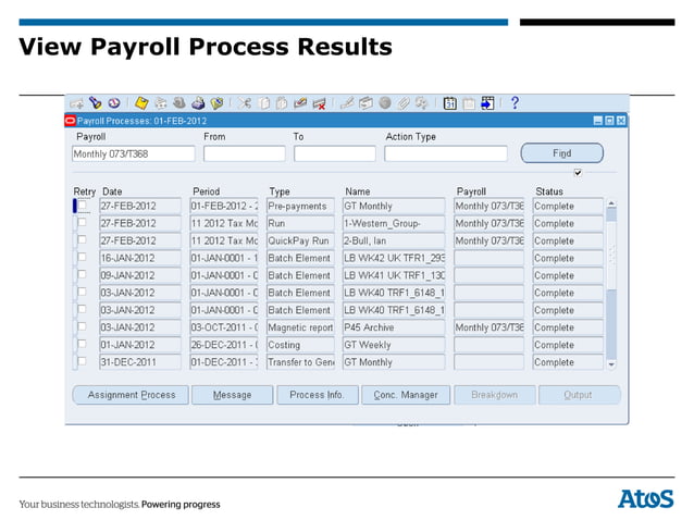 Payroll Process Oracle Hrms