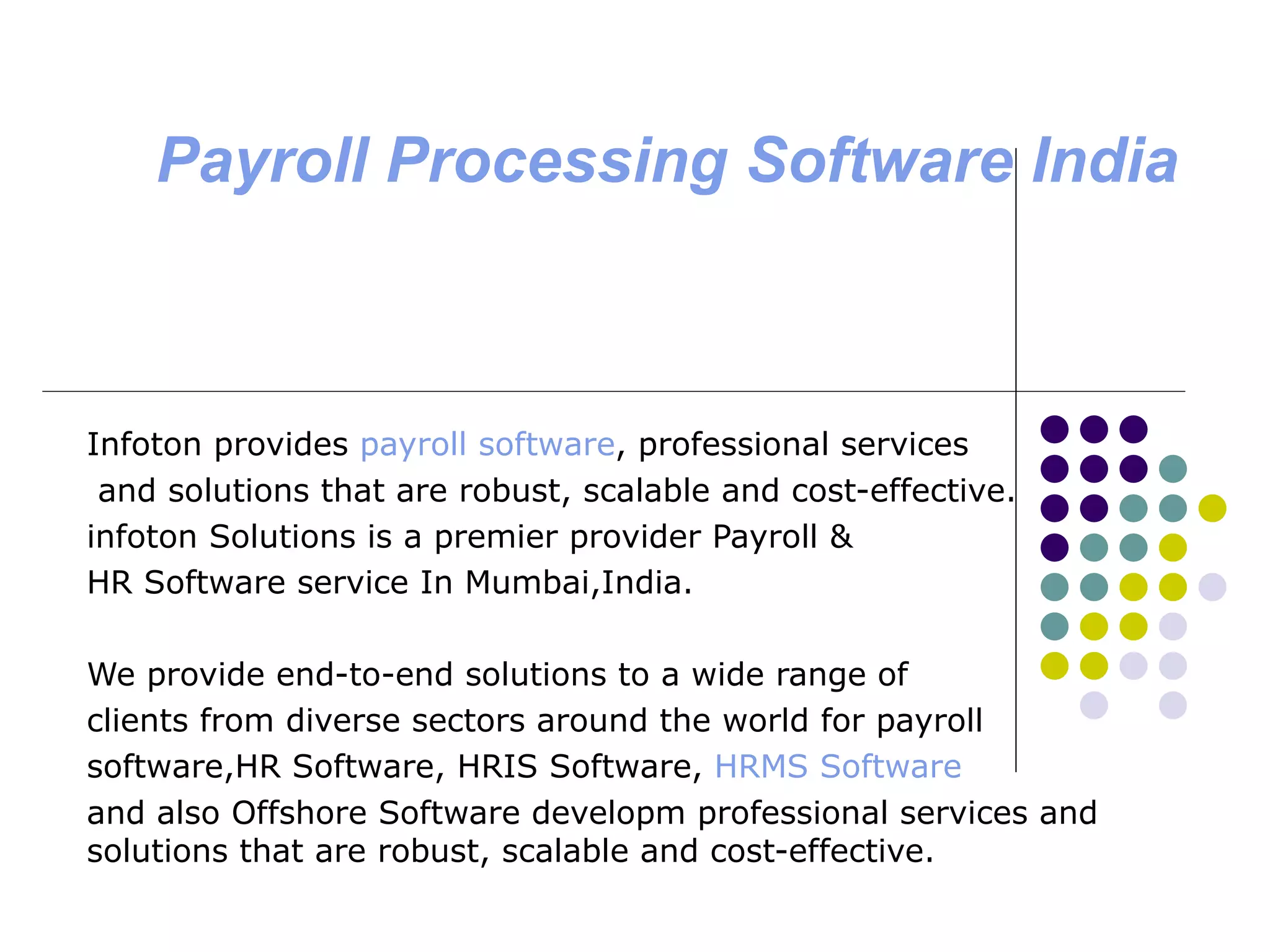 Payroll Processing Software India | PPT | Internet | Computing