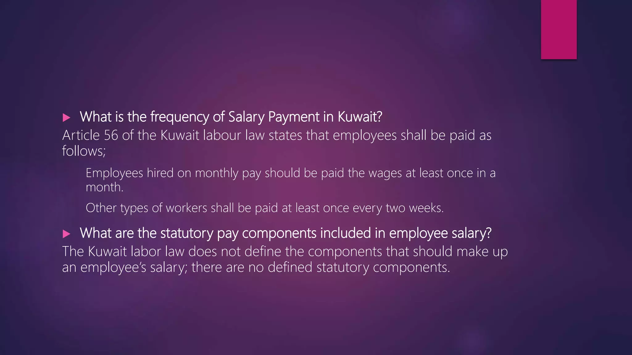 Payroll process in kuwait | PPTX