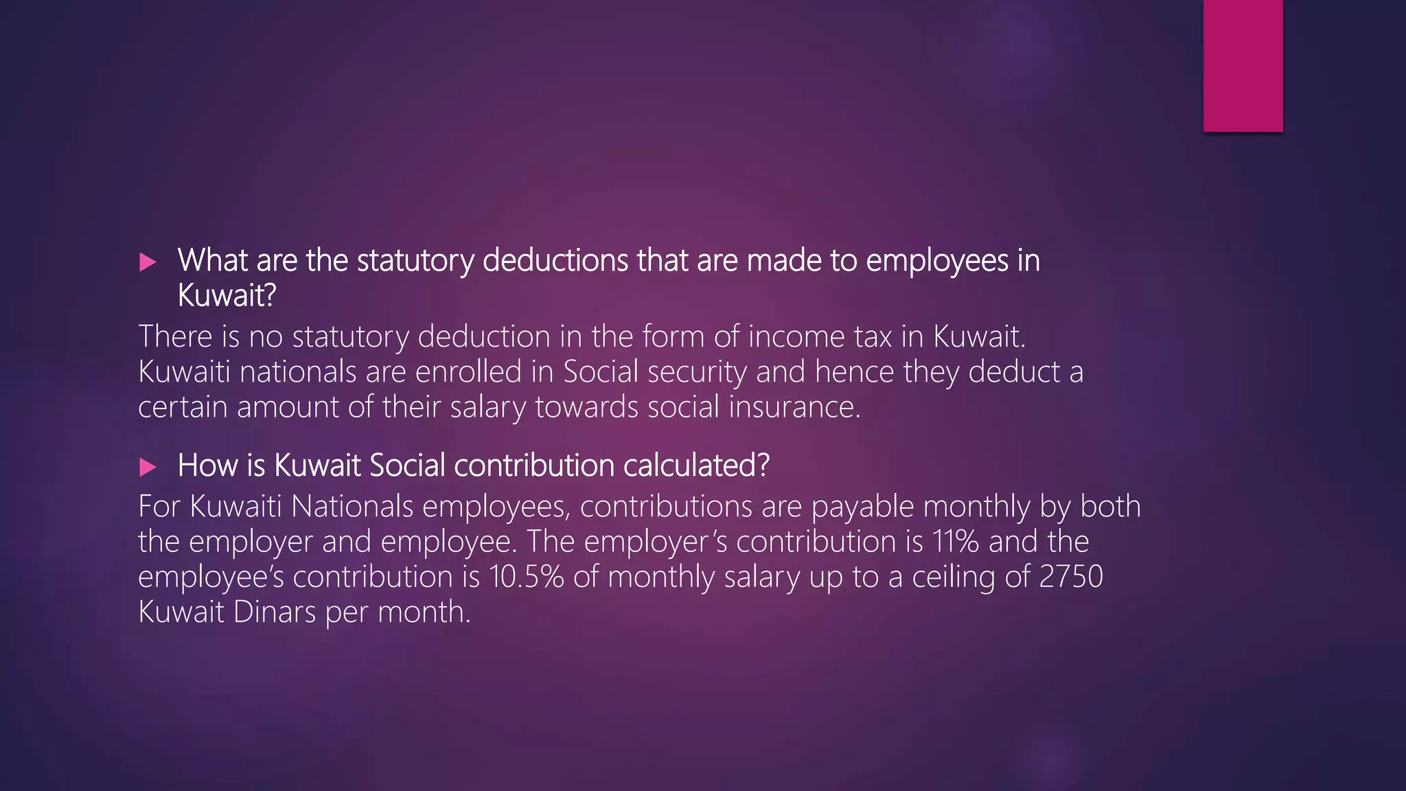 Payroll process in kuwait | PPTX
