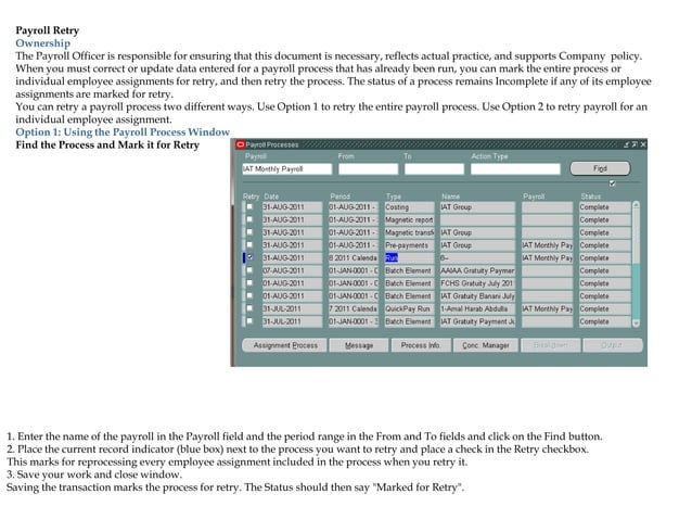Payroll process in oracle hrms | PPTX | Resume Writing and Advice | Job ...