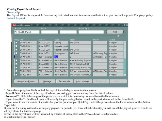 Payroll process in oracle hrms | PPTX | Resume Writing and Advice | Job ...
