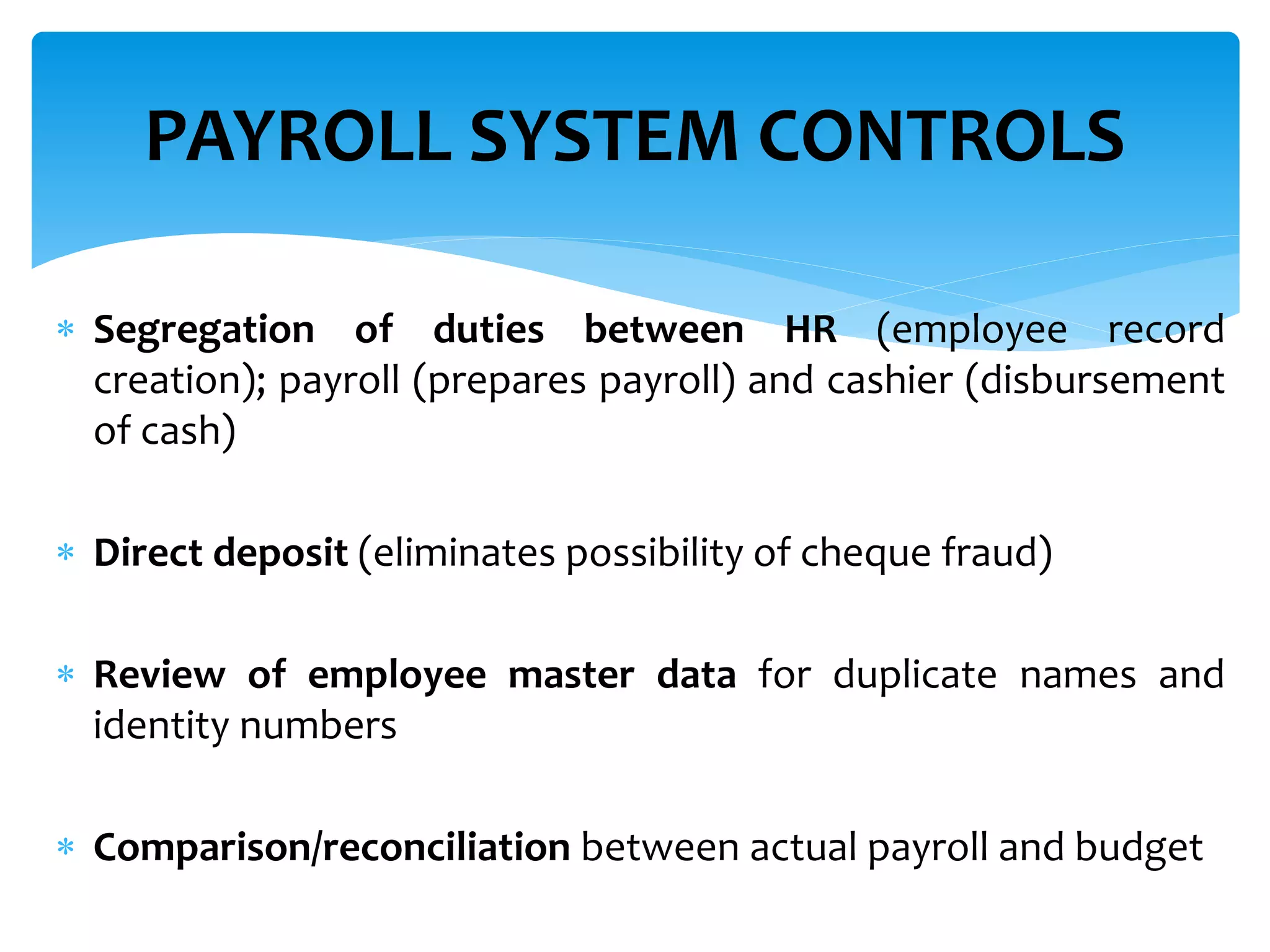 Payroll Control, Risk Management & Fraud Prevention | PPTX