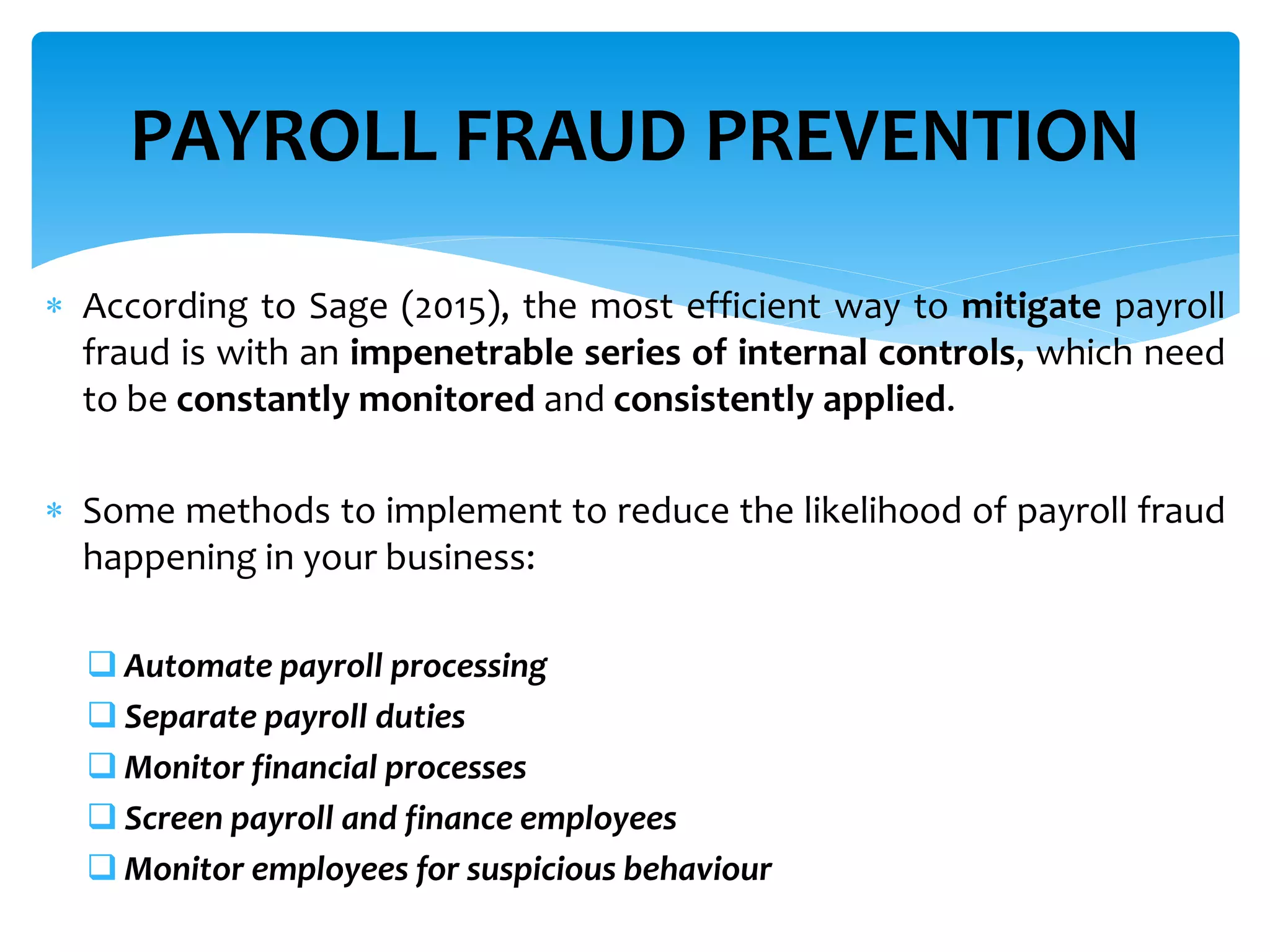Payroll Control, Risk Management & Fraud Prevention | PPTX