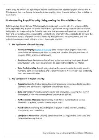 Payroll Security: How AI is Changing the Game | PDF
