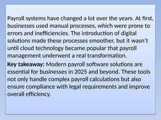 Payroll Software: The Ultimate Tool for 2025 | PPTX