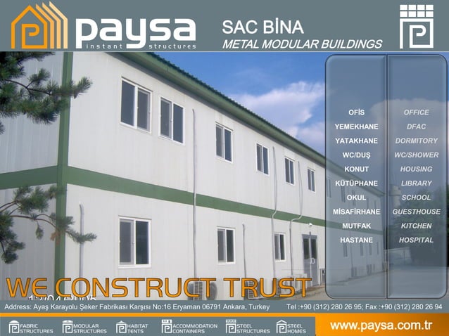 Paysa f- sac bina - steel modular building | PDF