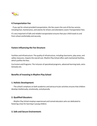 Pay School fee structure Rhythm Play School | DOCX