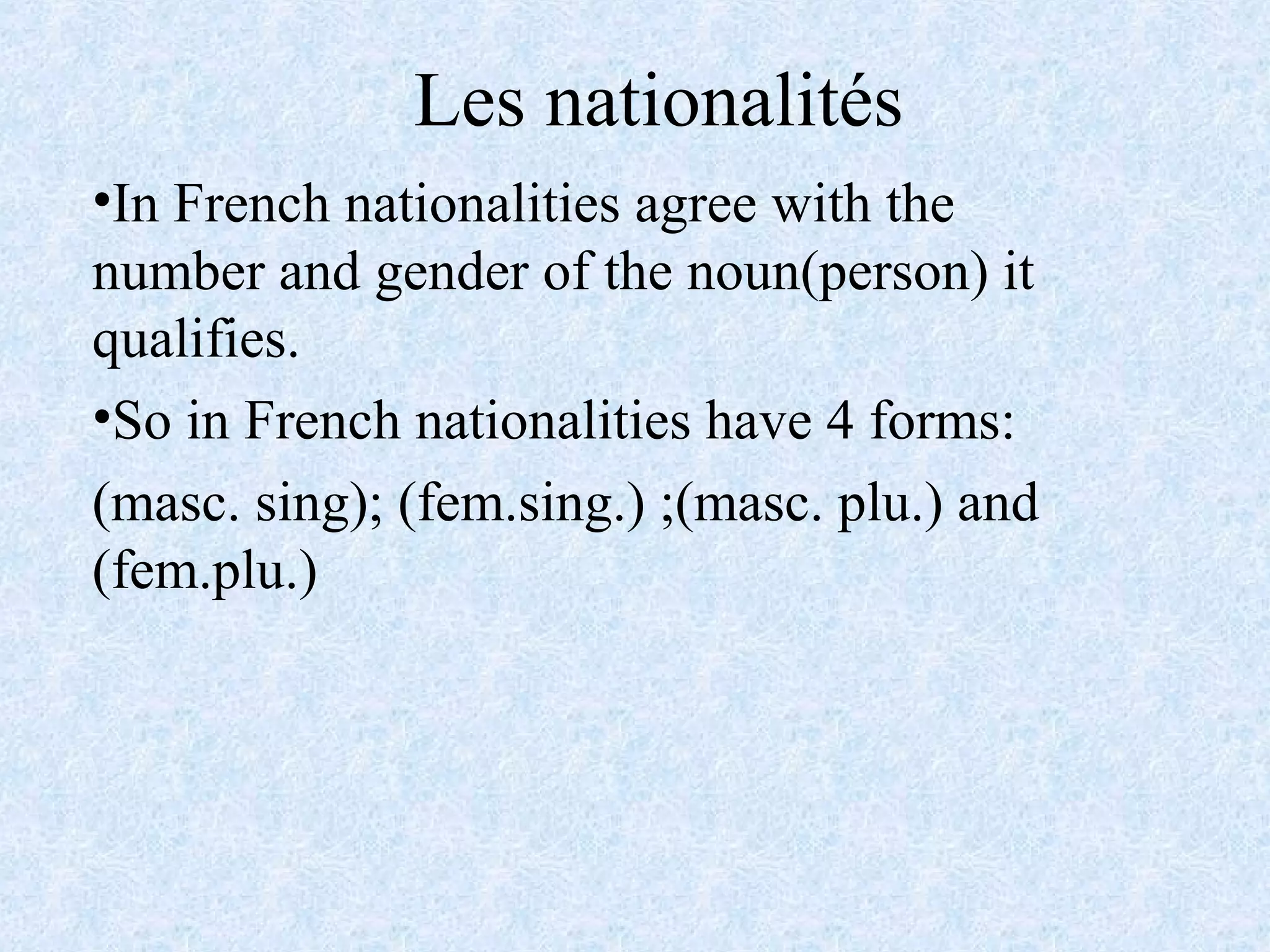 Pays & nationalites | PPT