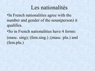 Pays & nationalites | PPT