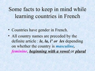 Pays & nationalites | PPT