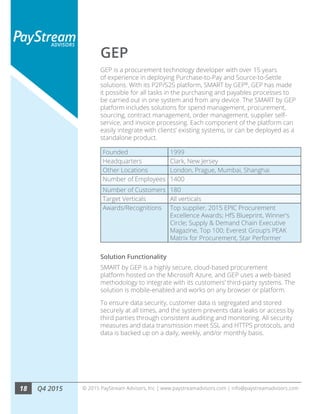 PayStream Advisors eProcurement Report | PDF