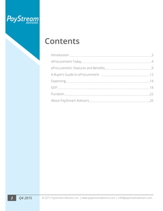 PayStream Advisors eProcurement Report | PDF