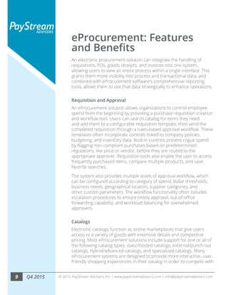 PayStream Advisors eProcurement Report | PDF