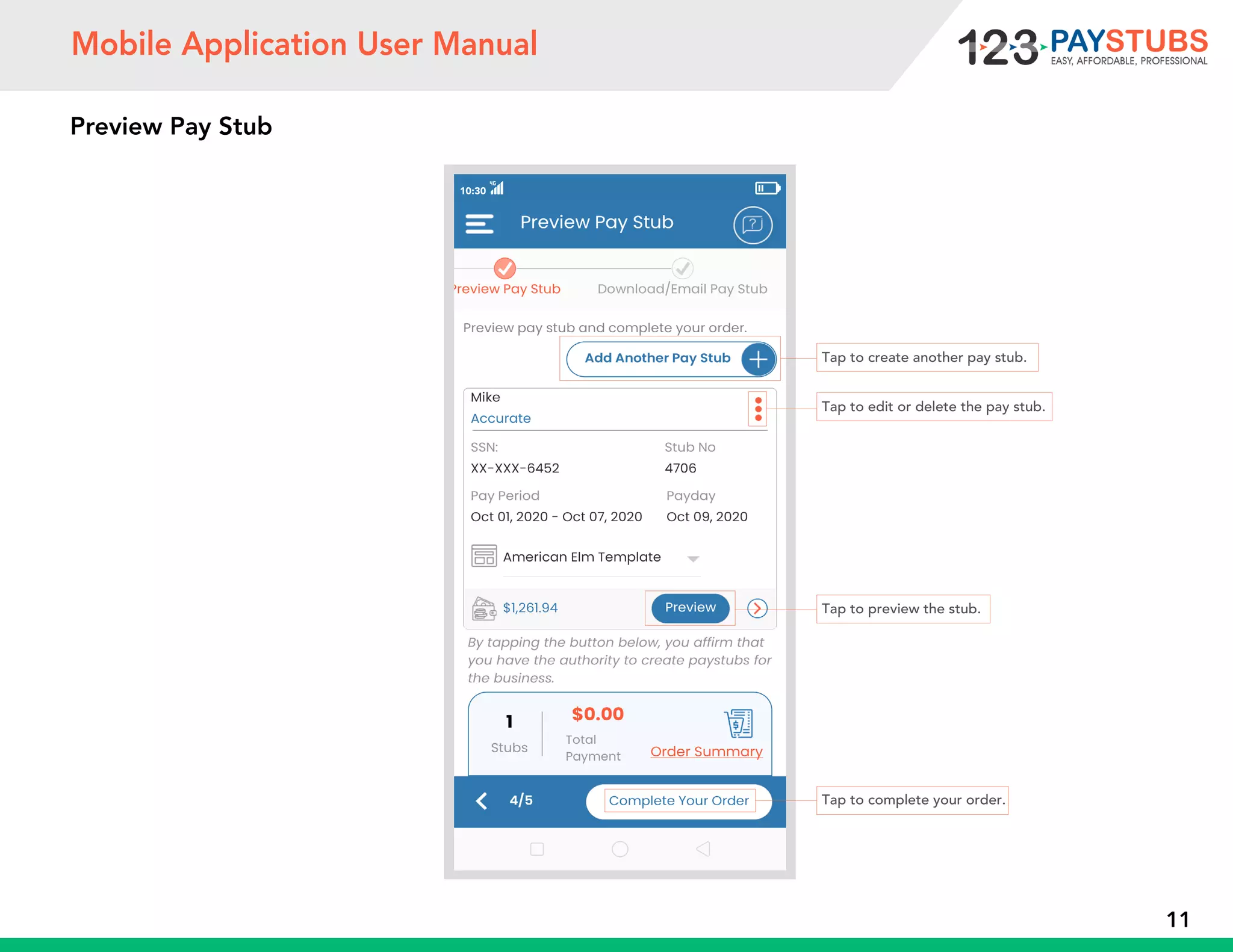 Guide to Generating Pay Stubs Online using 123PayStubs | PDF