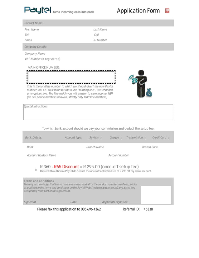 Paytel application form | PDF