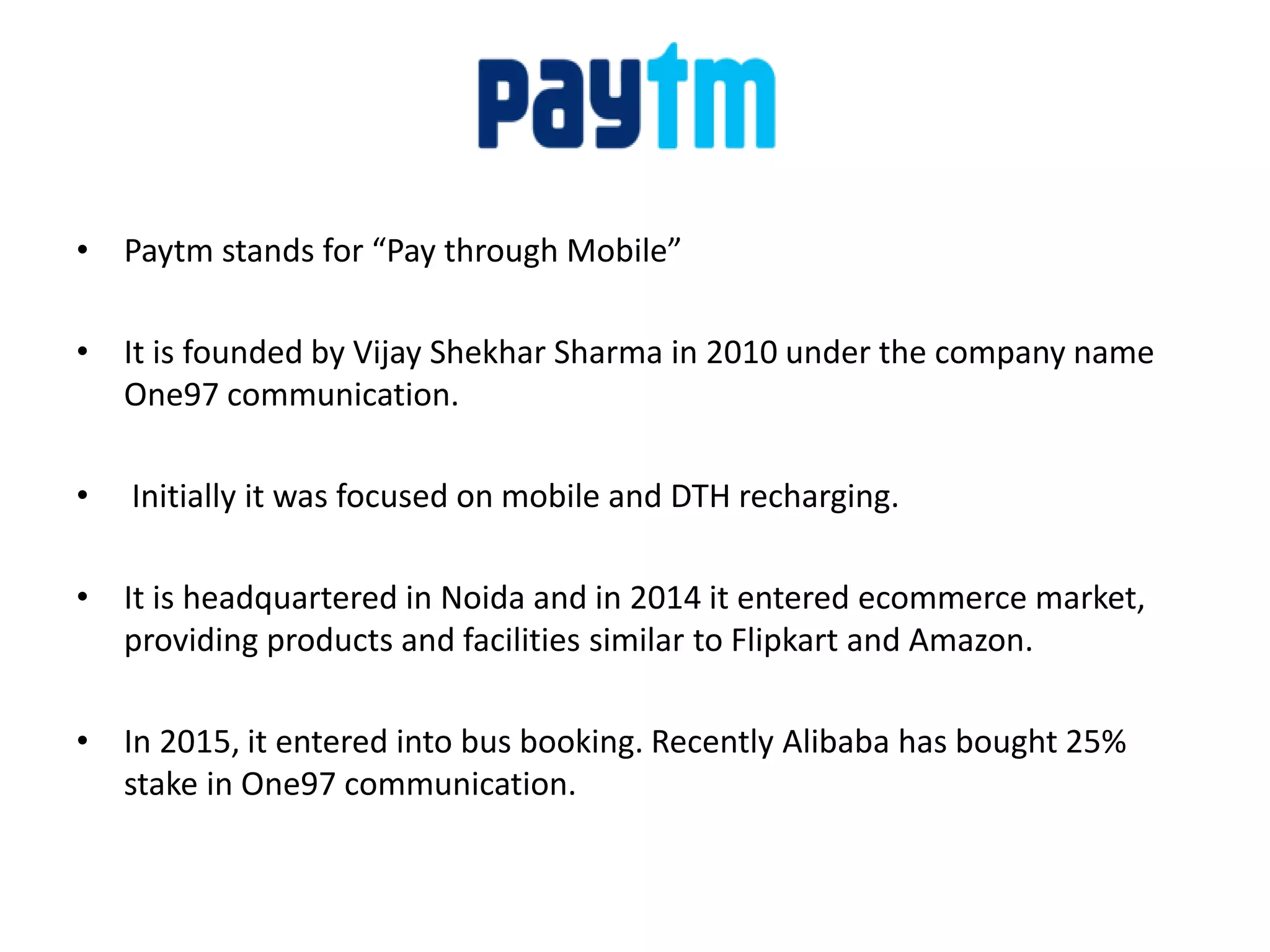 Vijay Shekhar Sharma ( Founder & Ceo of Paytm) | PPTX