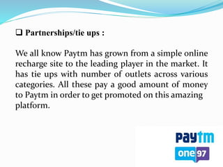 Paytm AND BUSINESS MODEL OF PAYTM | PPTX