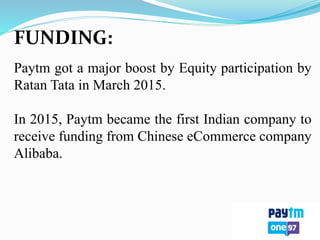 Paytm AND BUSINESS MODEL OF PAYTM | PPT