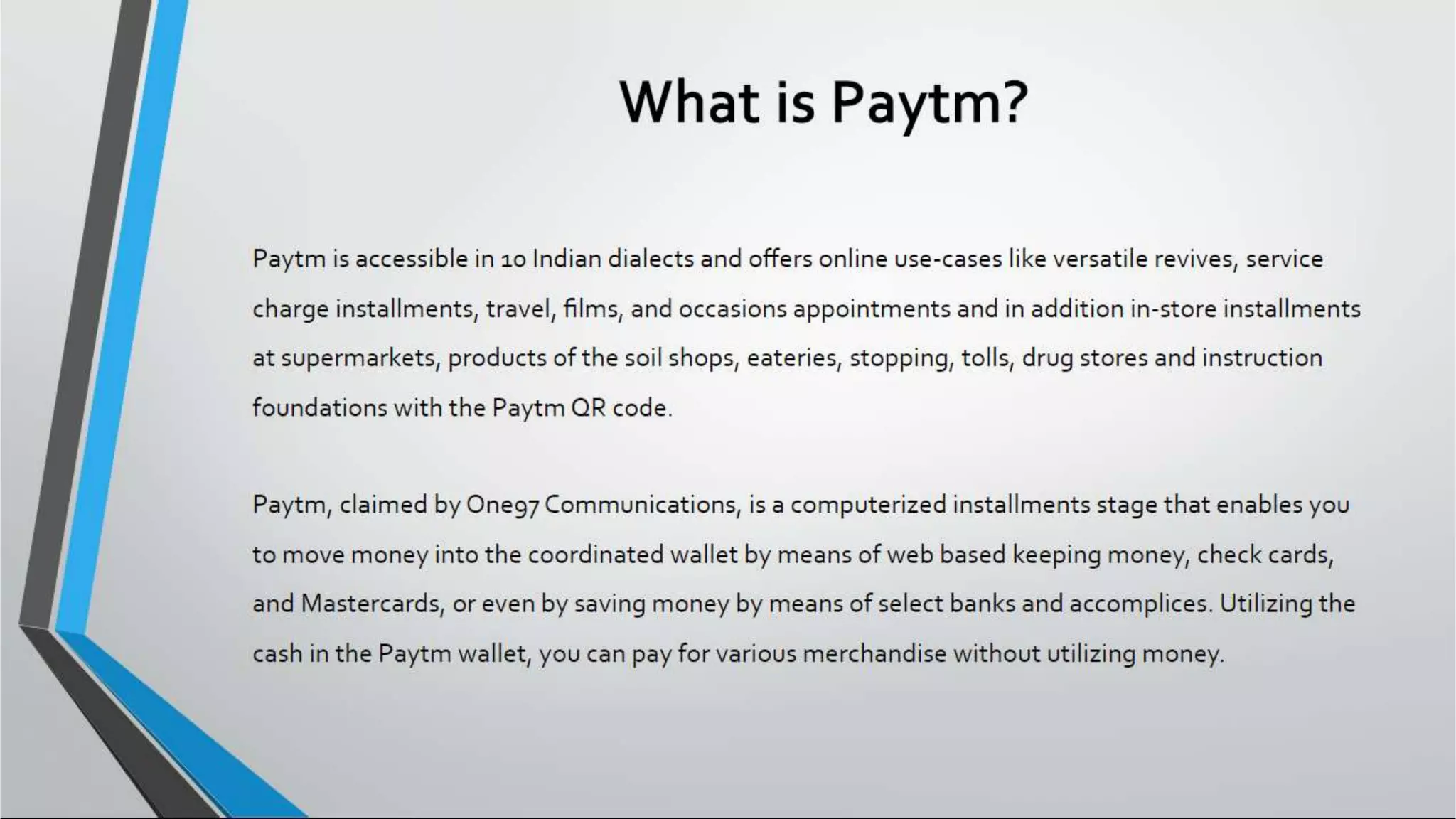 What is Paytm? What is Paytm Wallet? | PPT