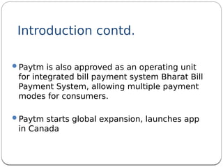 Paytm as project | PDF